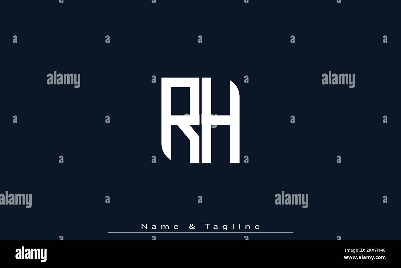 Alphabet letters Initials Monogram logo RH , HR Stock Vector Image ...