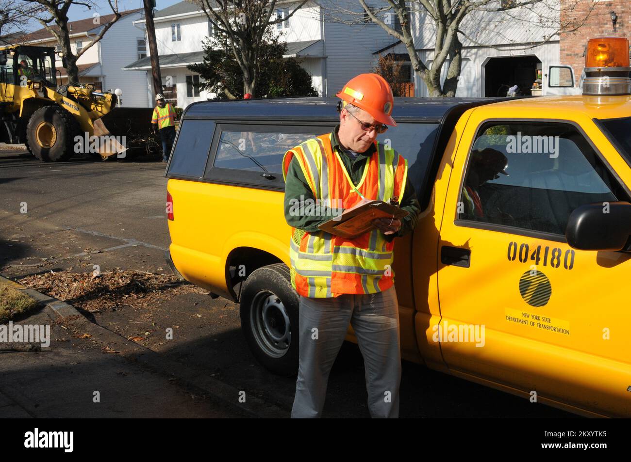 DOT Inspector with Debris Clean up.. New York Hurricane Sandy ...