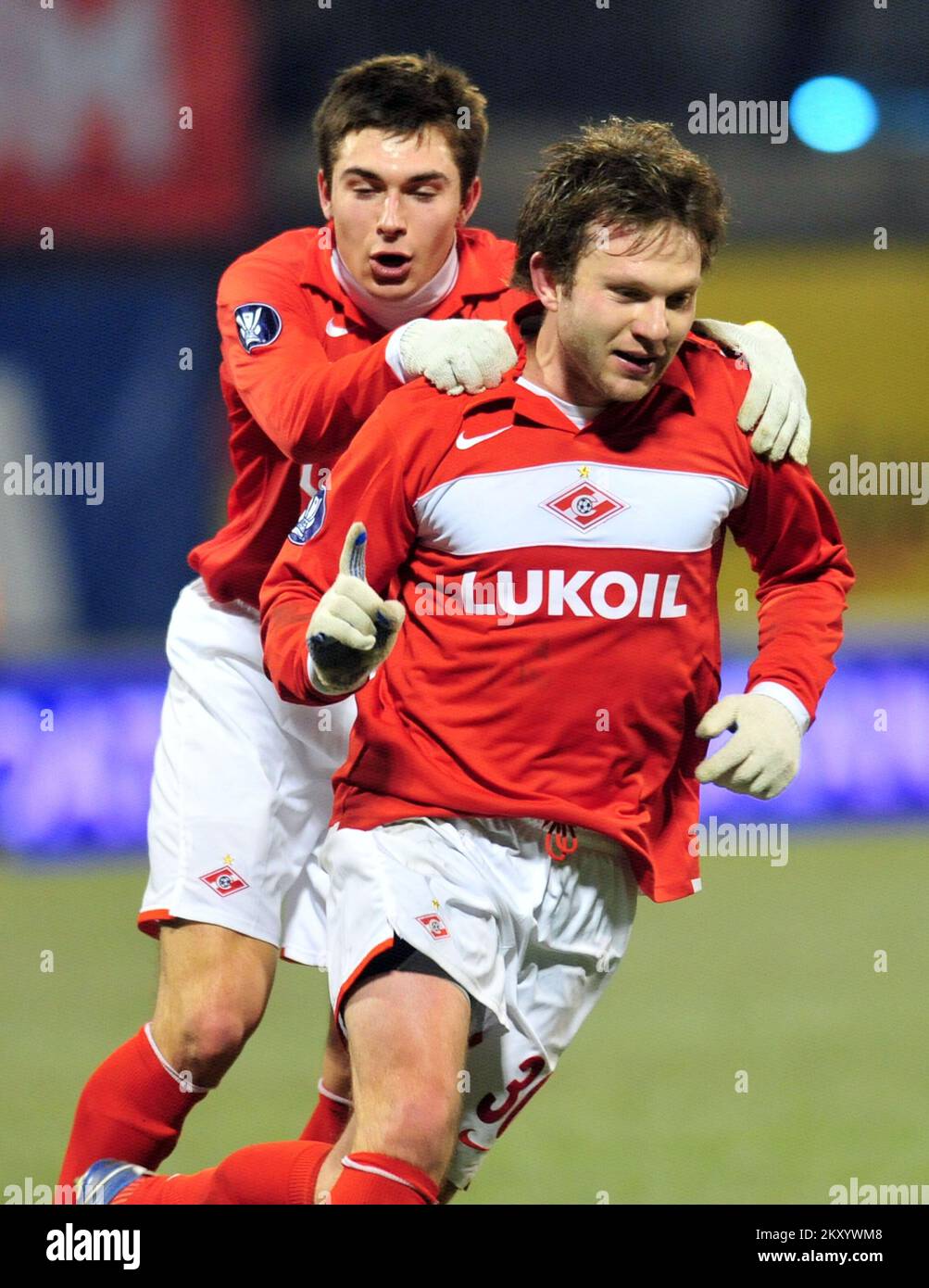 Ivan Saenko celebrates scoring a goal Stock Photo - Alamy