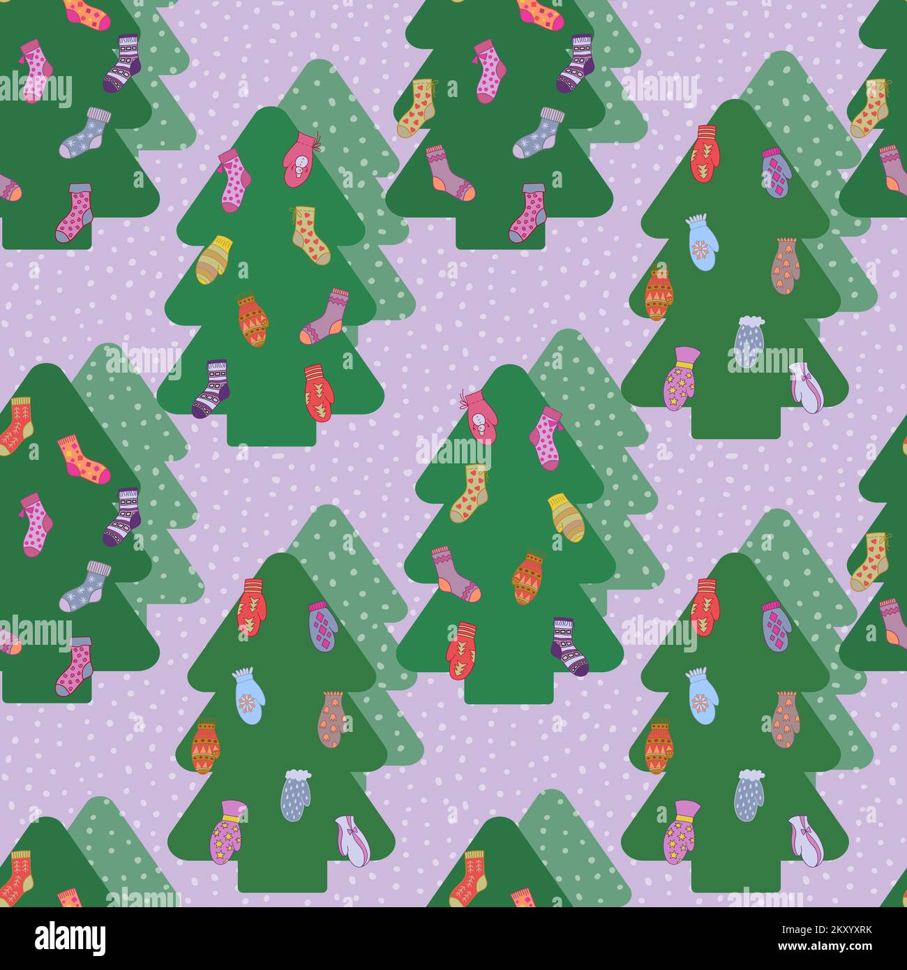 Fir tree decorated snow Stock Vector Images - Alamy