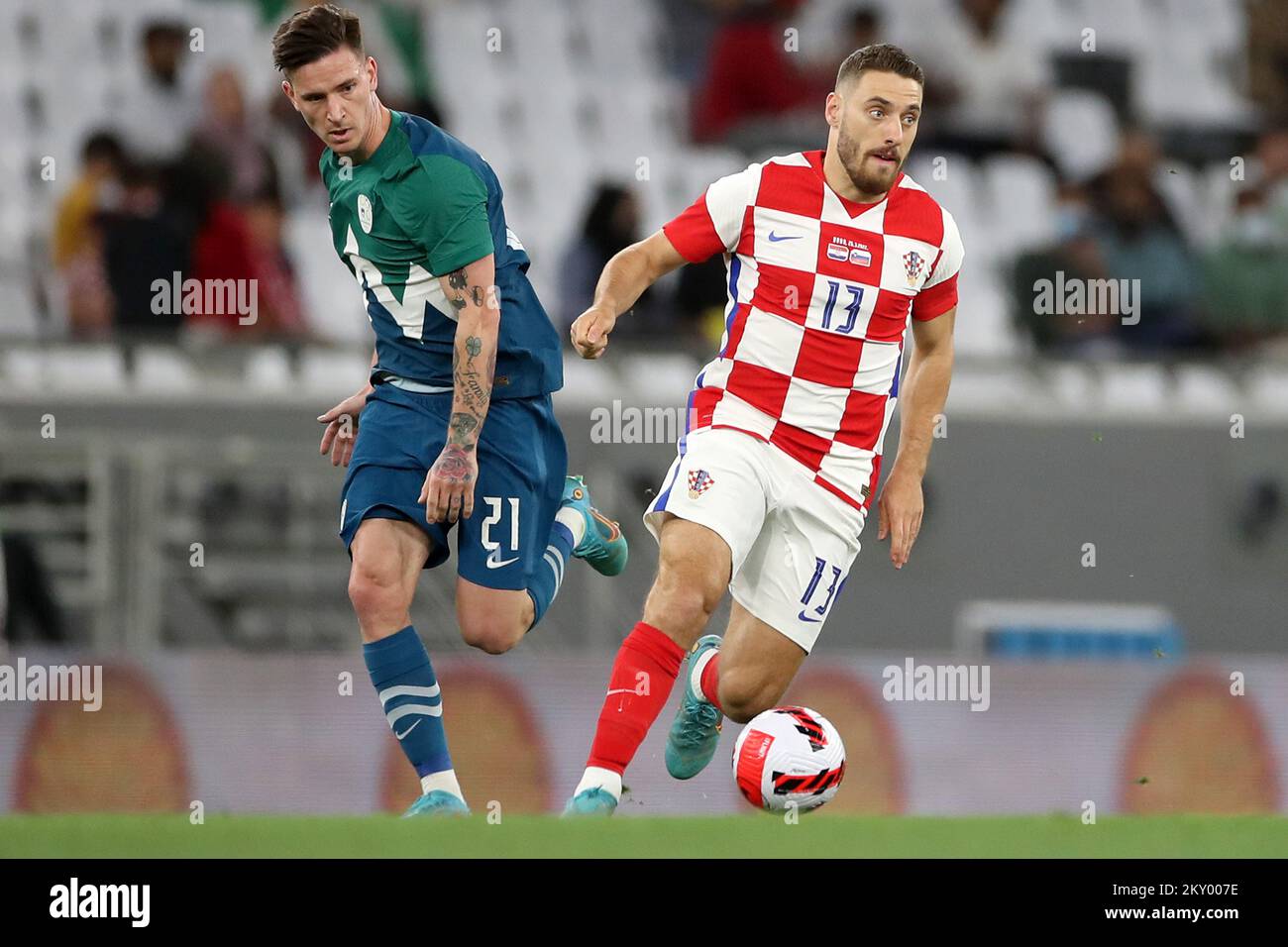 Nikola Vlasic of Croatia in action during the international friendly ...