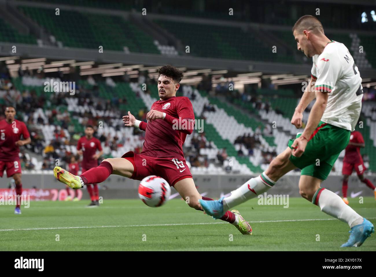 Bassam Al-Rawi of Qatar in action during the international friendly ...