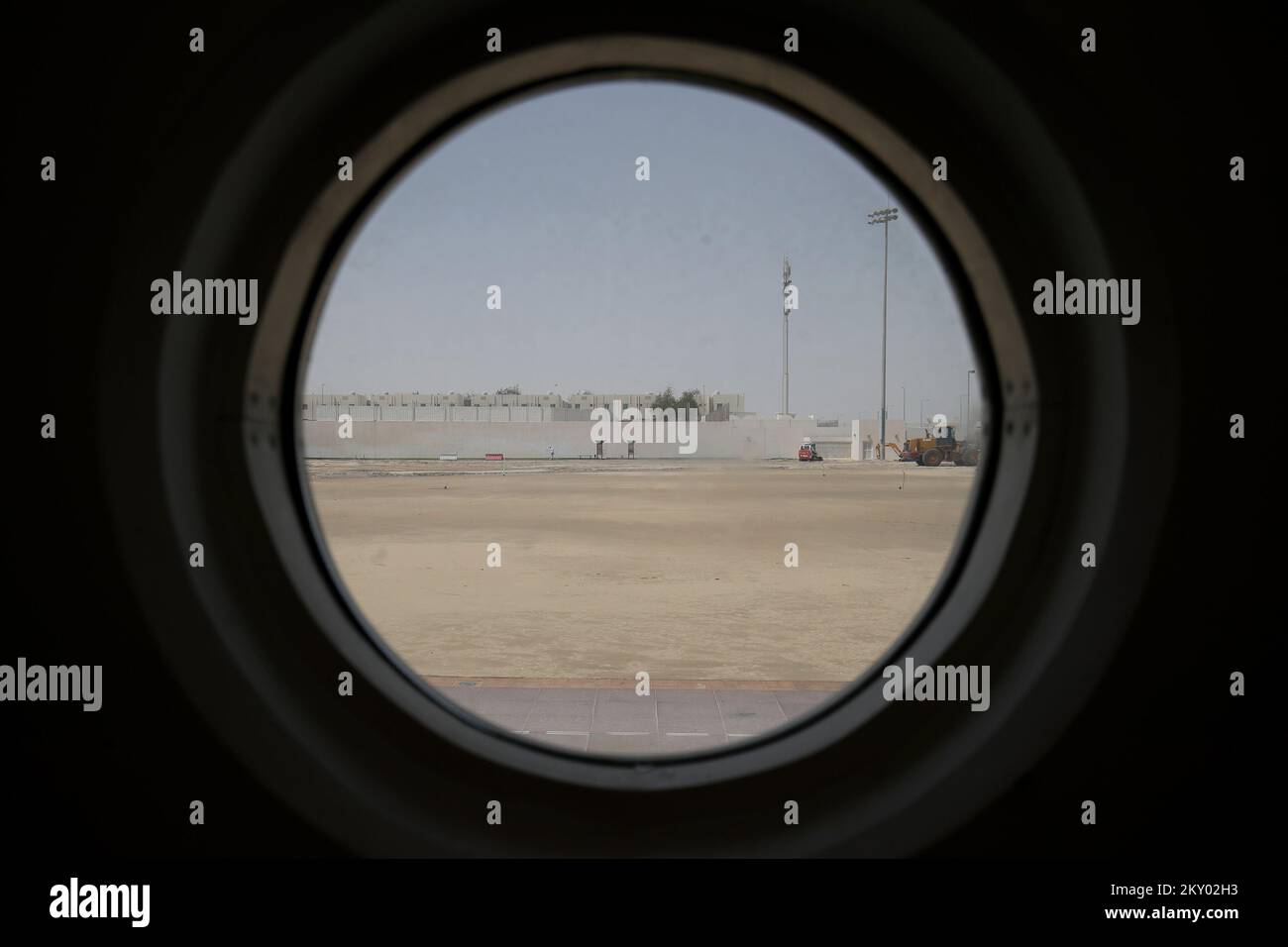 Photo taken on March 28, 2022 shows Al Gharafa Training Center in Doha ...