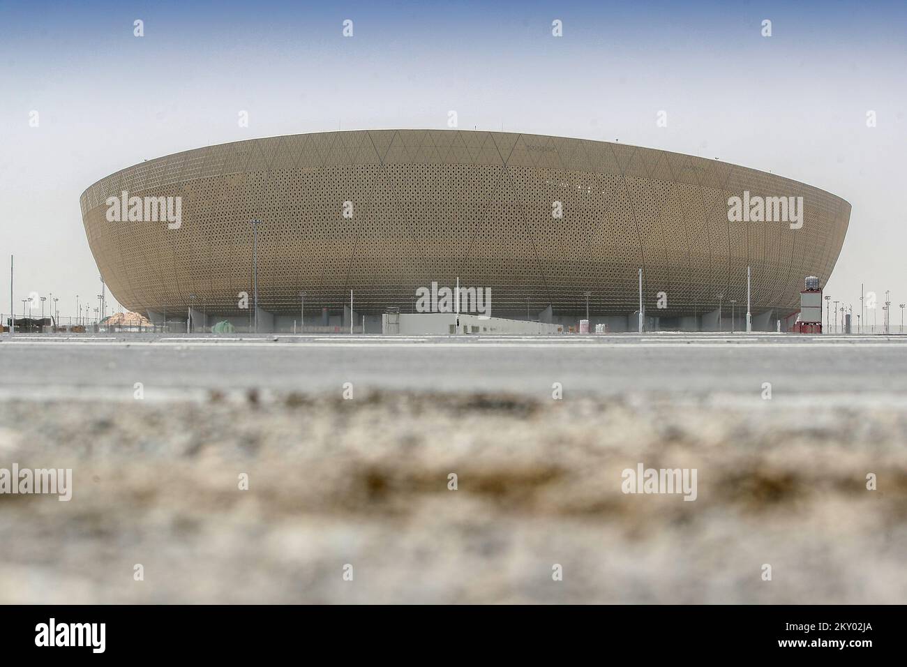 General view of Lusail Stadium, in Lusail, Qatar, on March 28, 2022 ...