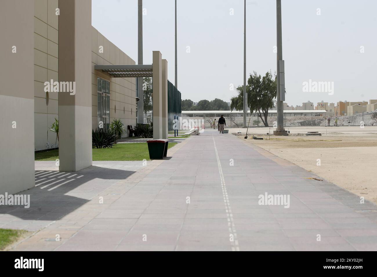 Photo taken on March 28, 2022 shows Al Gharafa Training Center in Doha ...