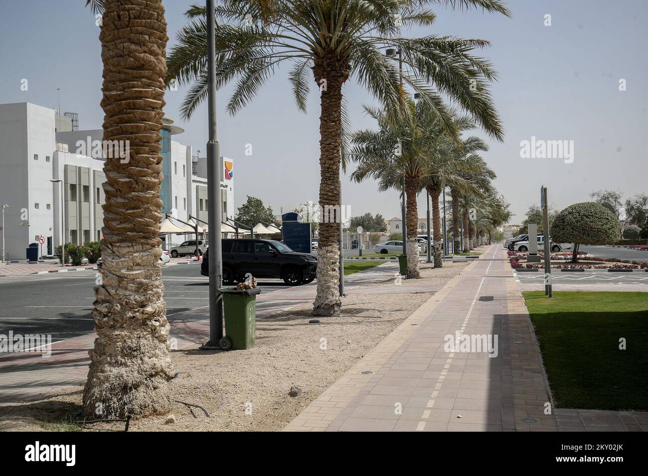 Photo taken on March 28, 2022 shows Al Gharafa Training Center in Doha ...