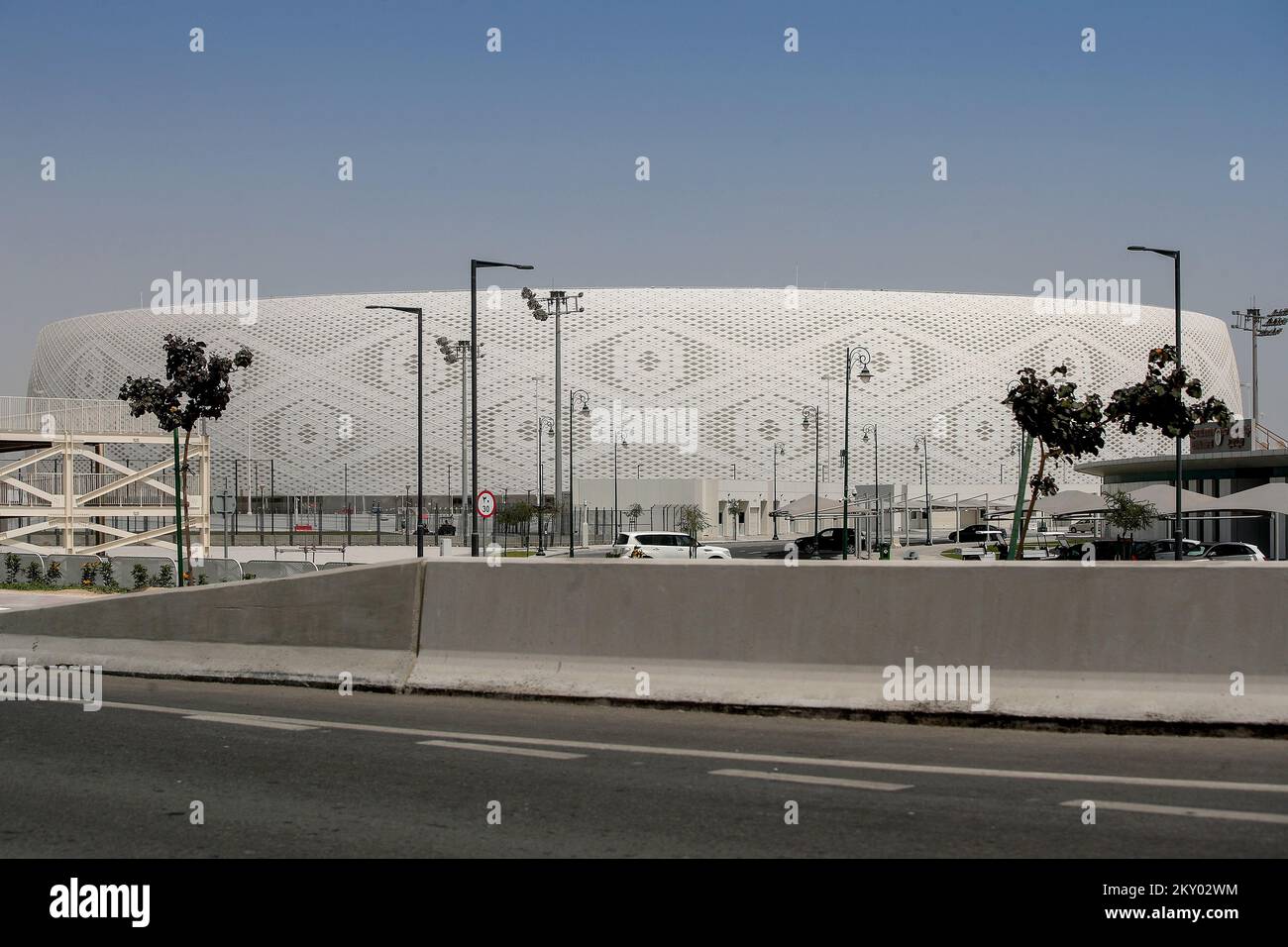 The photo shows Al Thumama Stadium in Doha, Qatar on March 29, 2022. Al ...