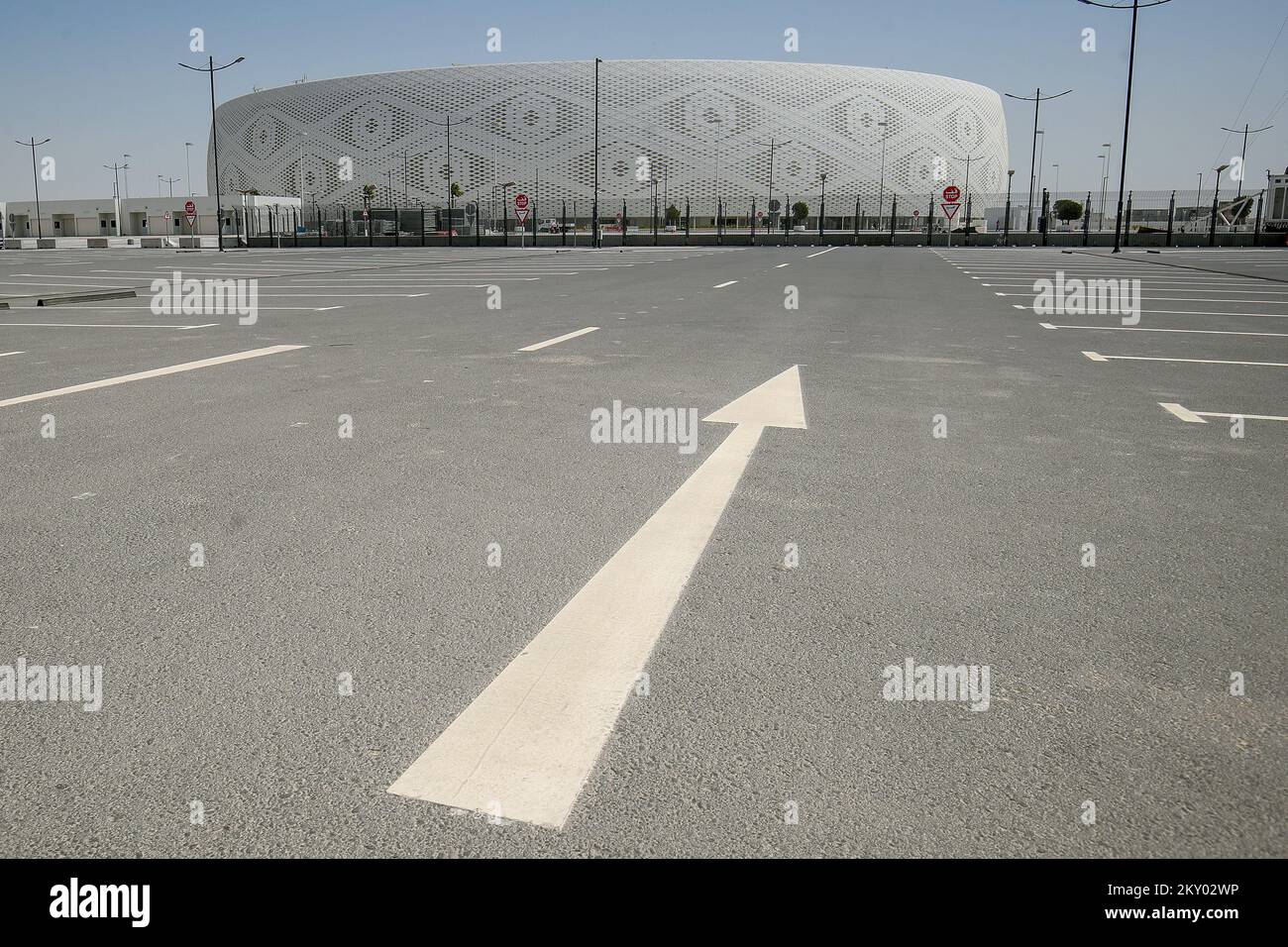 The photo shows Al Thumama Stadium in Doha, Qatar on March 29, 2022. Al ...