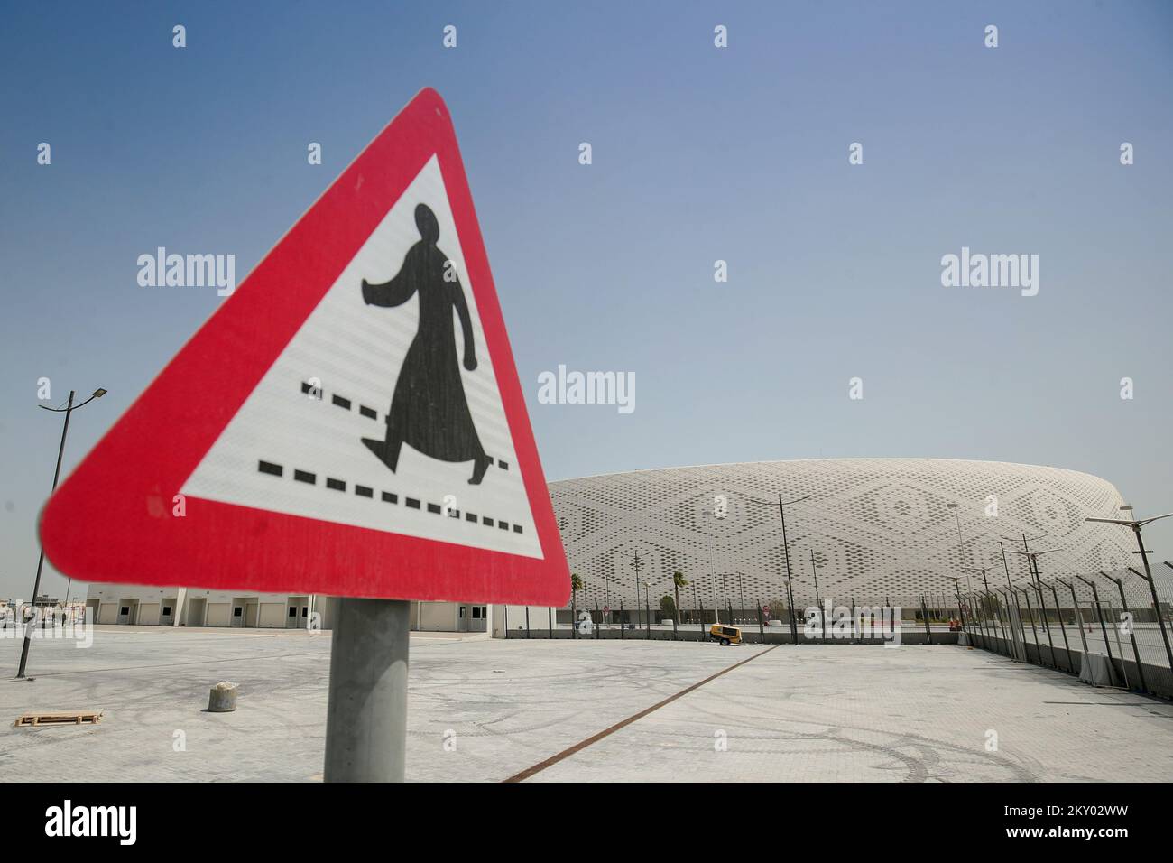 The photo shows Al Thumama Stadium in Doha, Qatar on March 29, 2022. Al ...