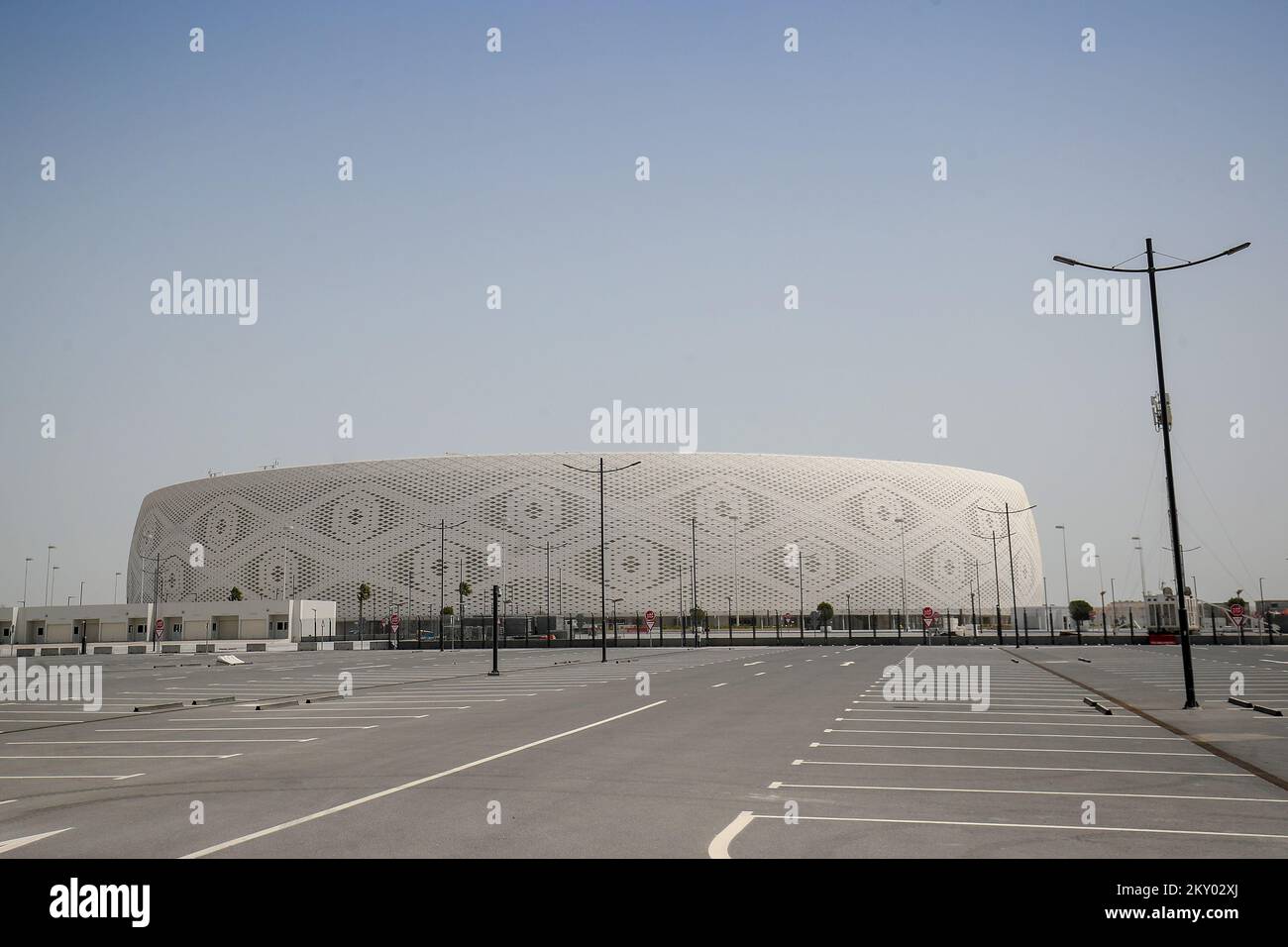 The photo shows Al Thumama Stadium in Doha, Qatar on March 29, 2022. Al ...