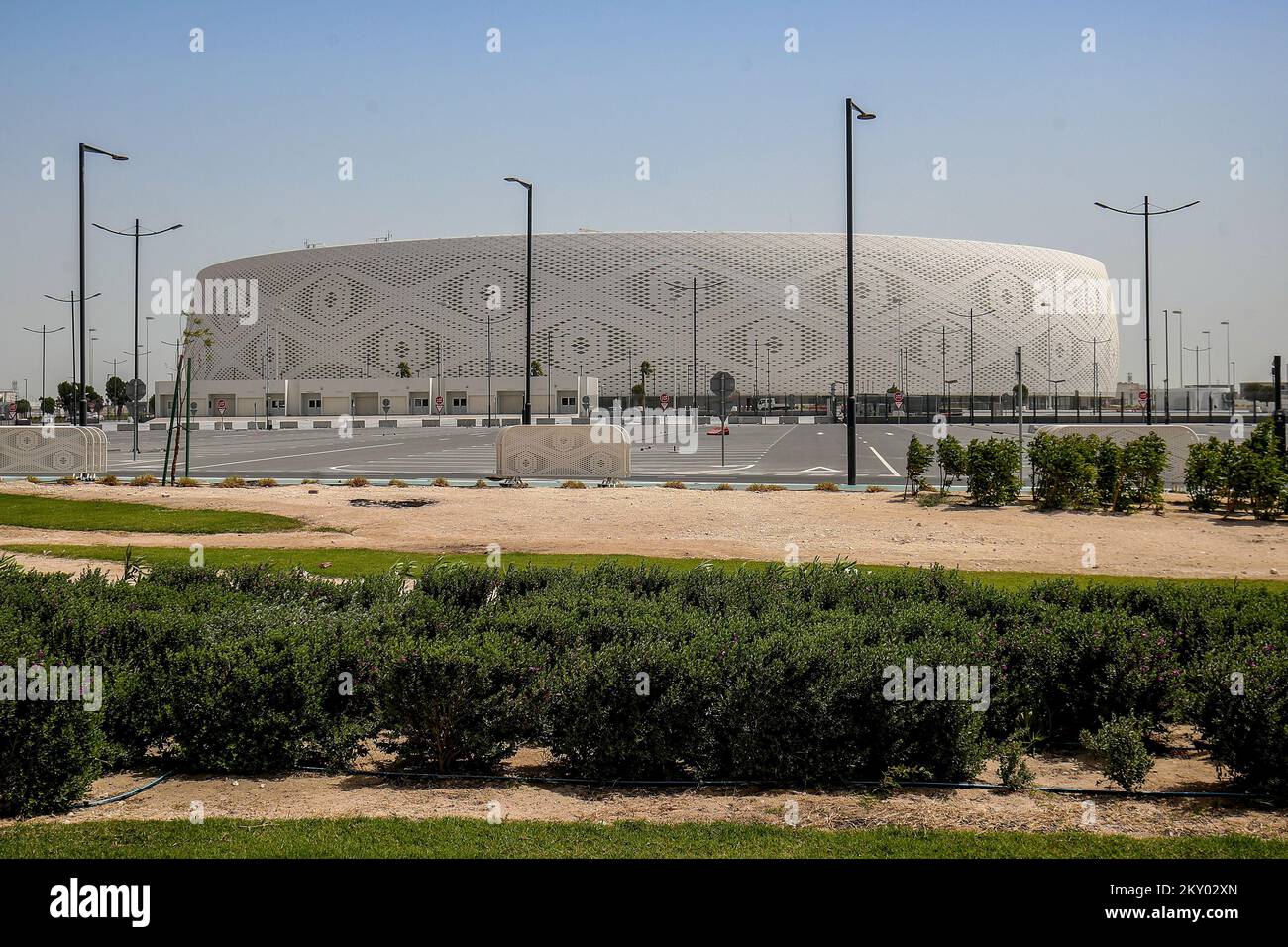 The photo shows Al Thumama Stadium in Doha, Qatar on March 29, 2022. Al ...