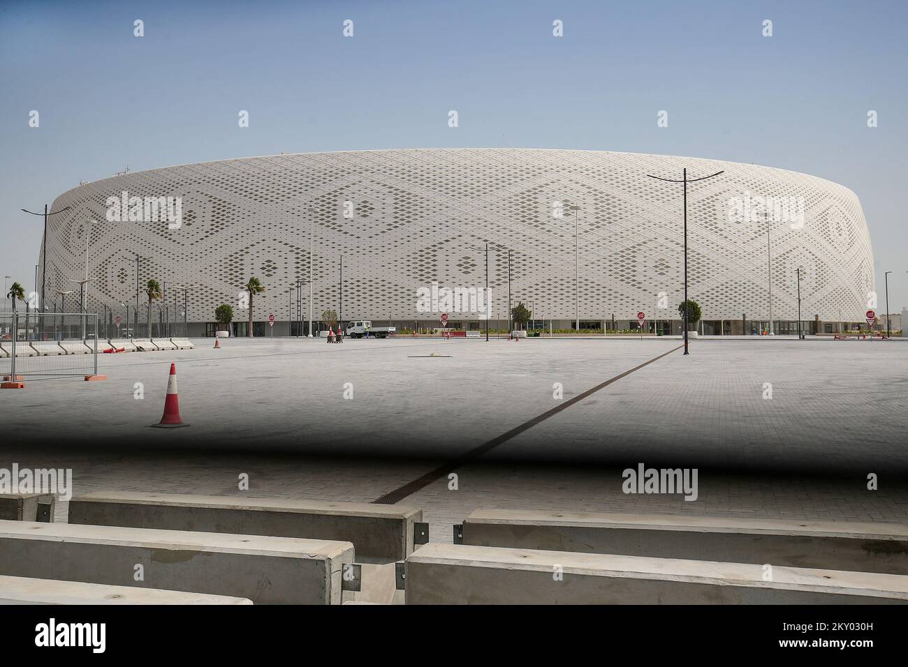 The photo shows Al Thumama Stadium in Doha, Qatar on March 29, 2022. Al ...