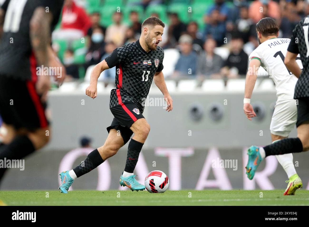 Nikola Vlasic of Croatia in action during the international friendly ...