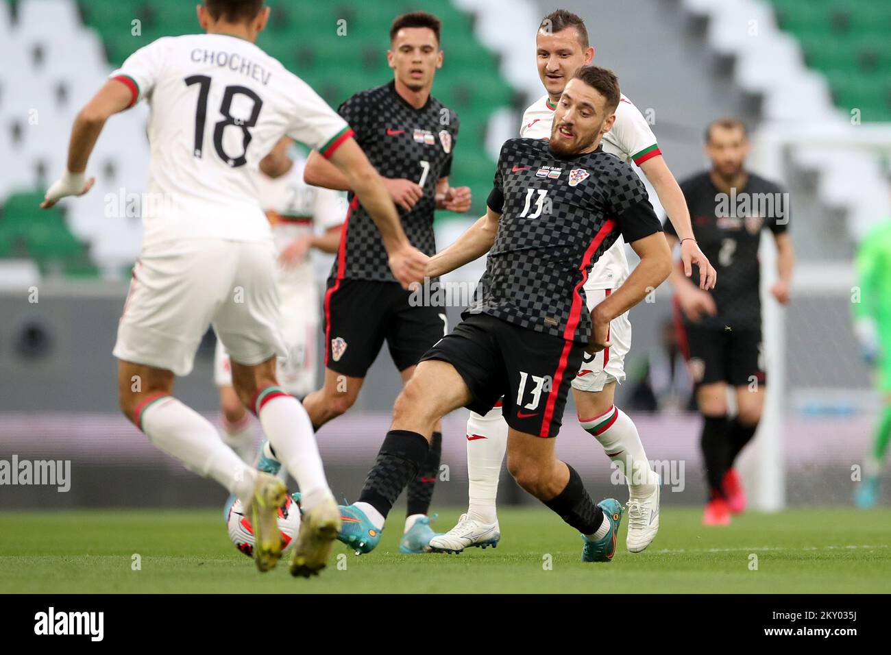 Nikola Vlasic of Croatia in action during the international friendly ...
