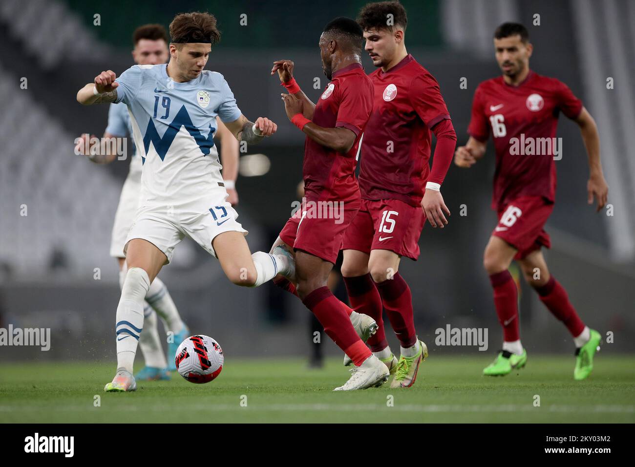 Luka Zahovic of Slovenia in action during the international friendly ...