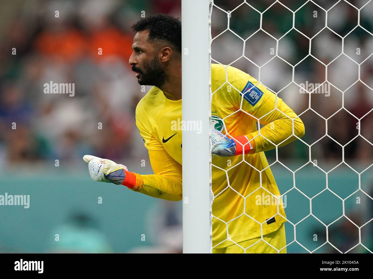 Saudi Arabia goalkeeper Mohammed Al-Owais during the FIFA World Cup ...