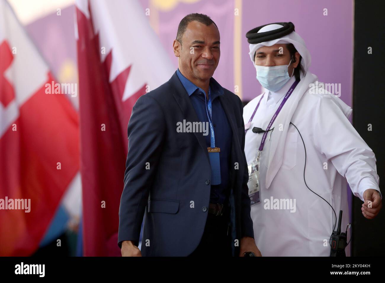 Brazilian former professional footballer Cafu arrive on the 72nd FIFA ...