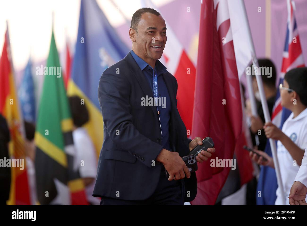 Brazilian former professional footballer Cafu arrive on the 72nd FIFA ...