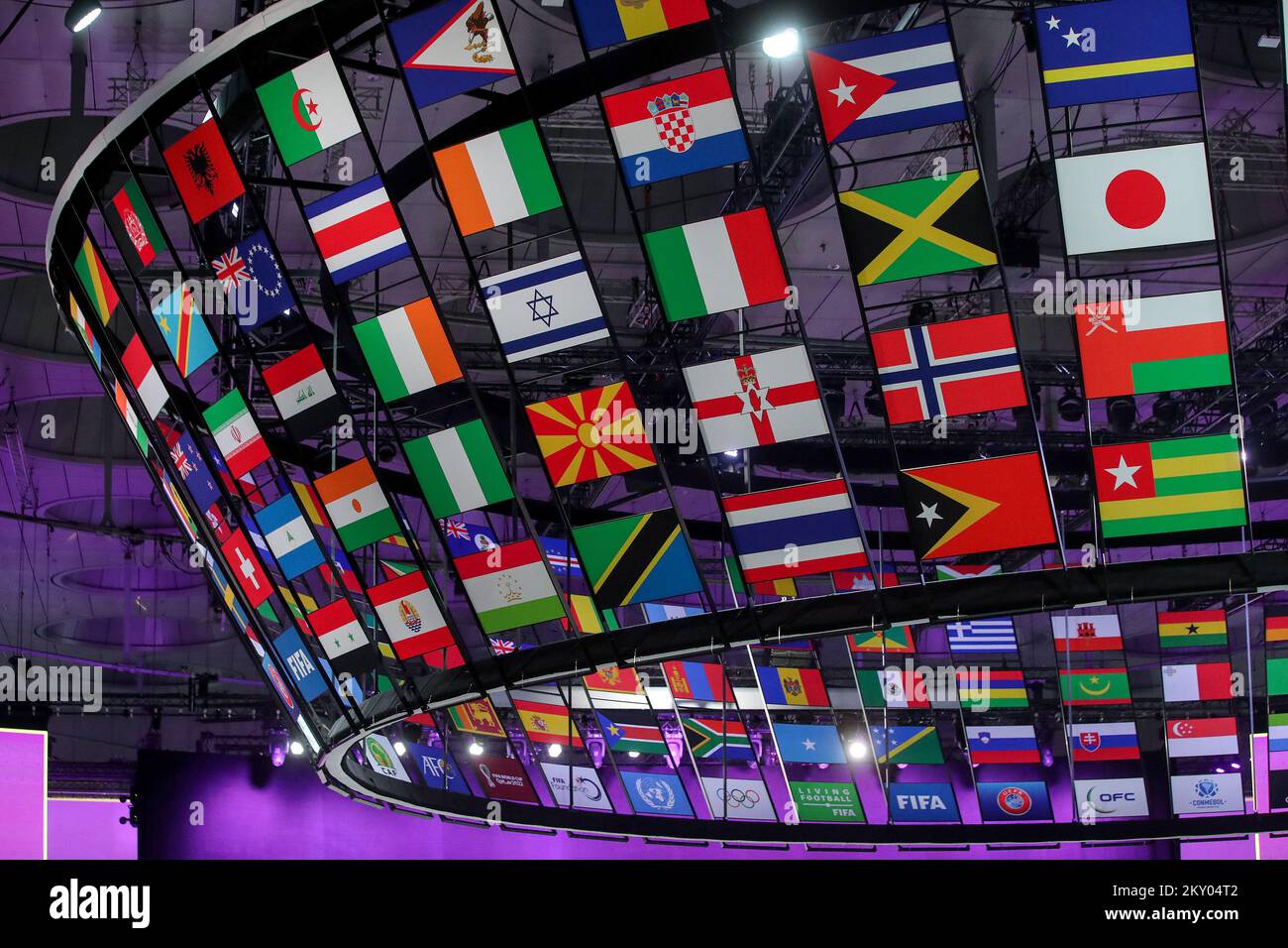 A general view during the 72nd FIFA Congress at the Doha Exhibition and ...