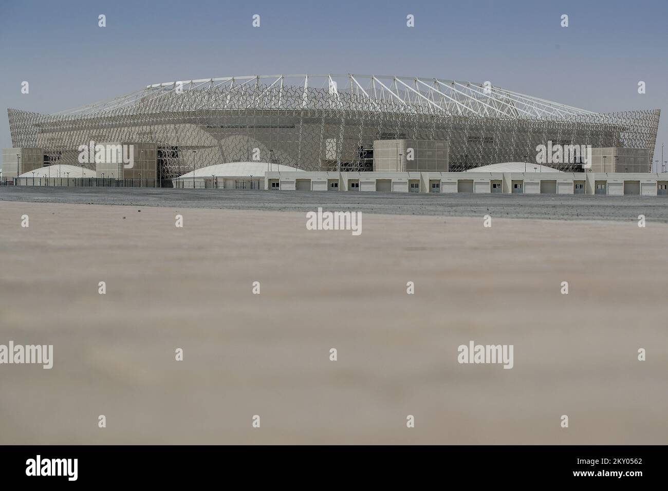 General view of the Al-Rayyan Stadium in Doha, Qatar, on March 29, 2022 ...