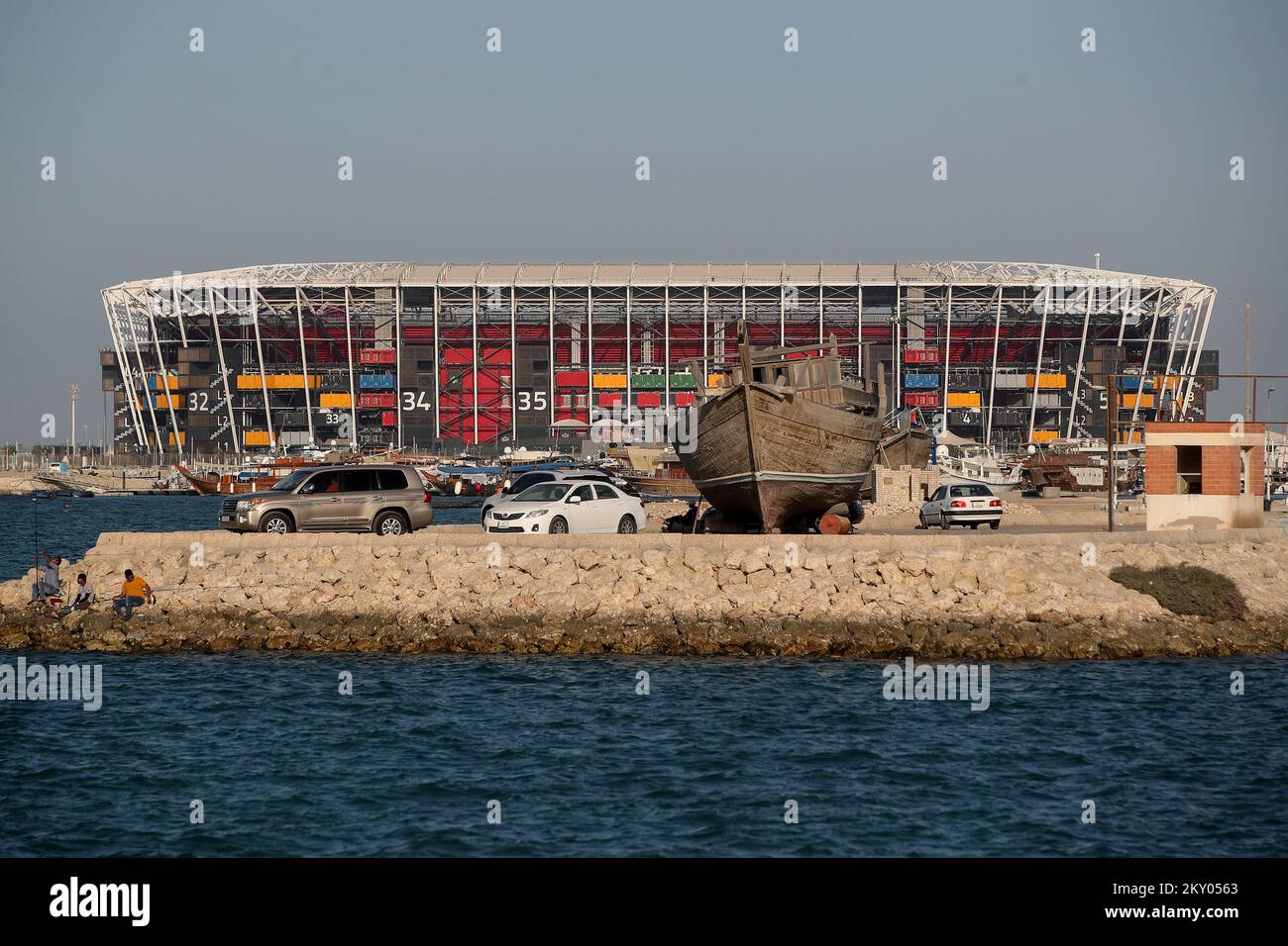 General view of Stadium 974 on March 30, 2022 in Doha, Qatar. It has a ...