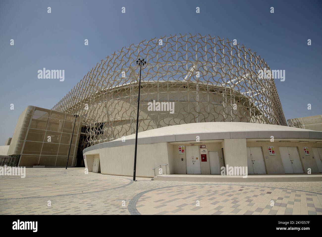 General view of the Al-Rayyan Stadium in Doha, Qatar, on March 29, 2022 ...