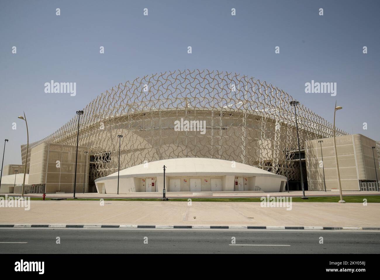 General view of the Al-Rayyan Stadium in Doha, Qatar, on March 29, 2022 ...