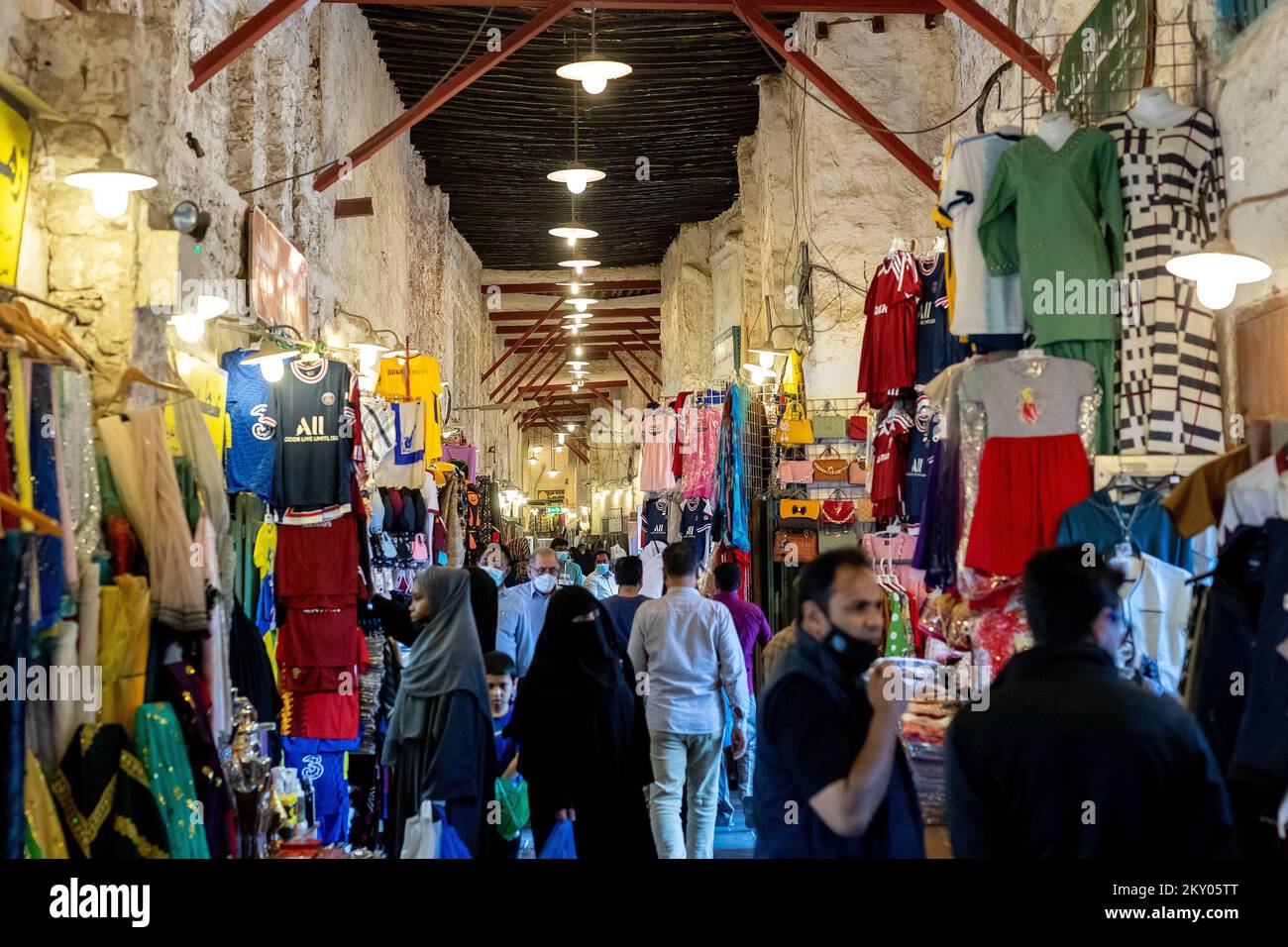 View of the famous Souq Waqif market in Doha, Qatar on April 1, 2022 ...