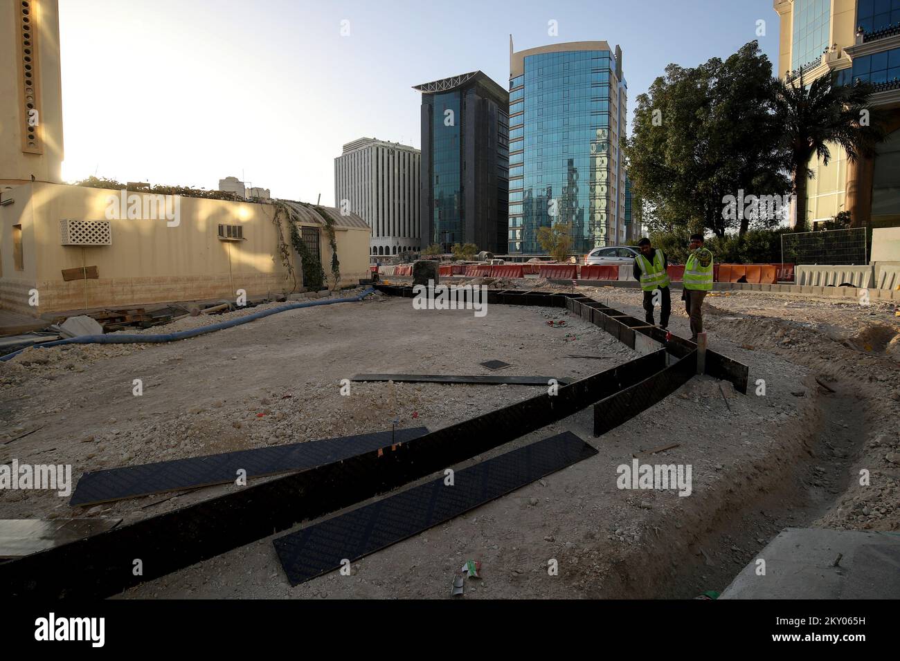 A city filled with construction sites and workers ahead of the World ...