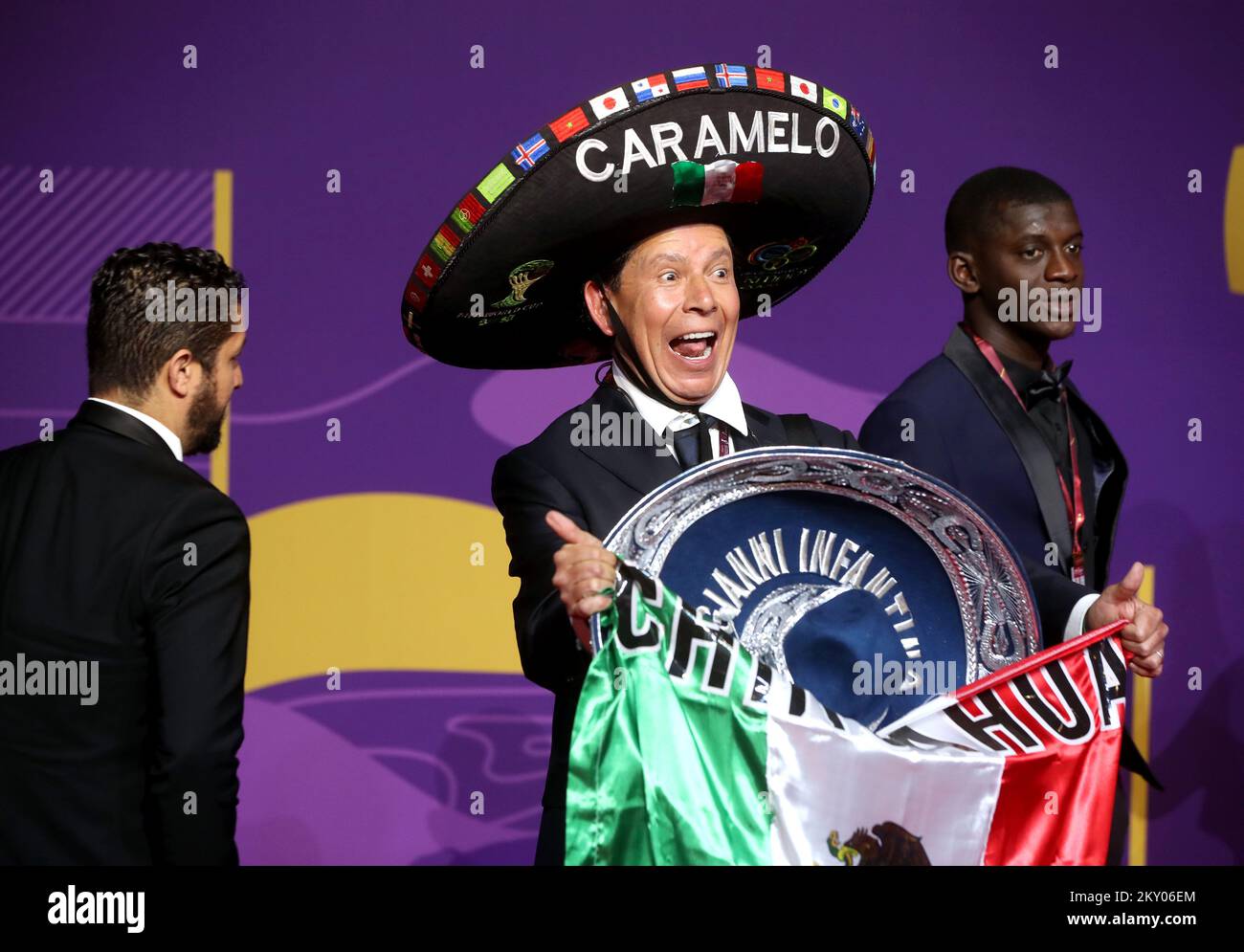 Mexico fan Hector Chavez Ramirez arrives prior to the FIFA World Cup ...