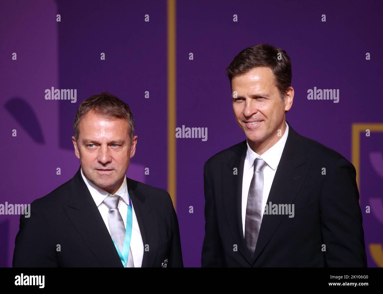 Hansi Flick, Head Coach of Germany and Oliver Bierhoff arrives prior to ...