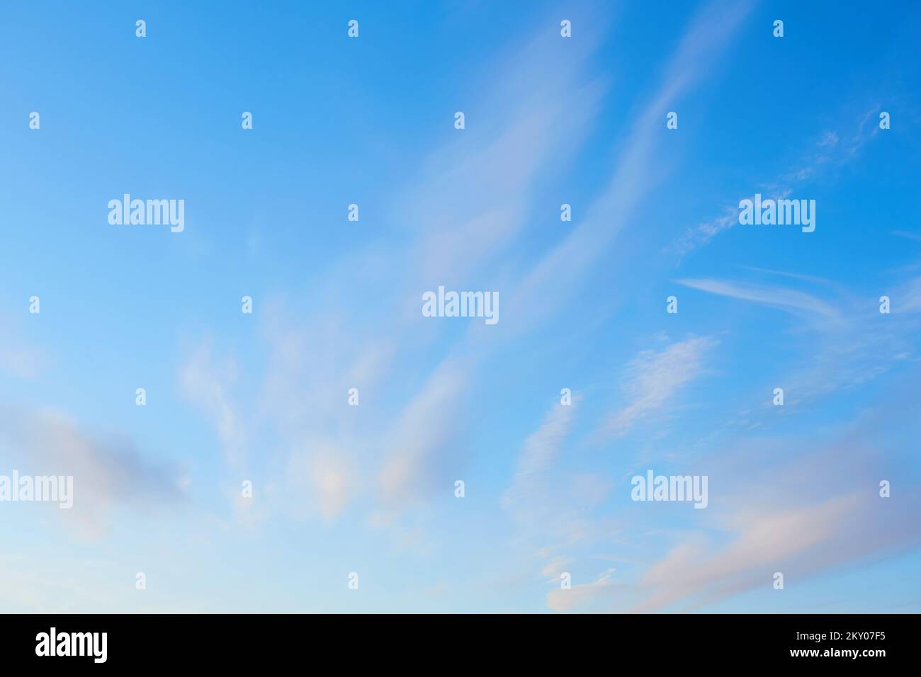 Panorama of daytime sky with clouds. Sky background, daylight sky with ...