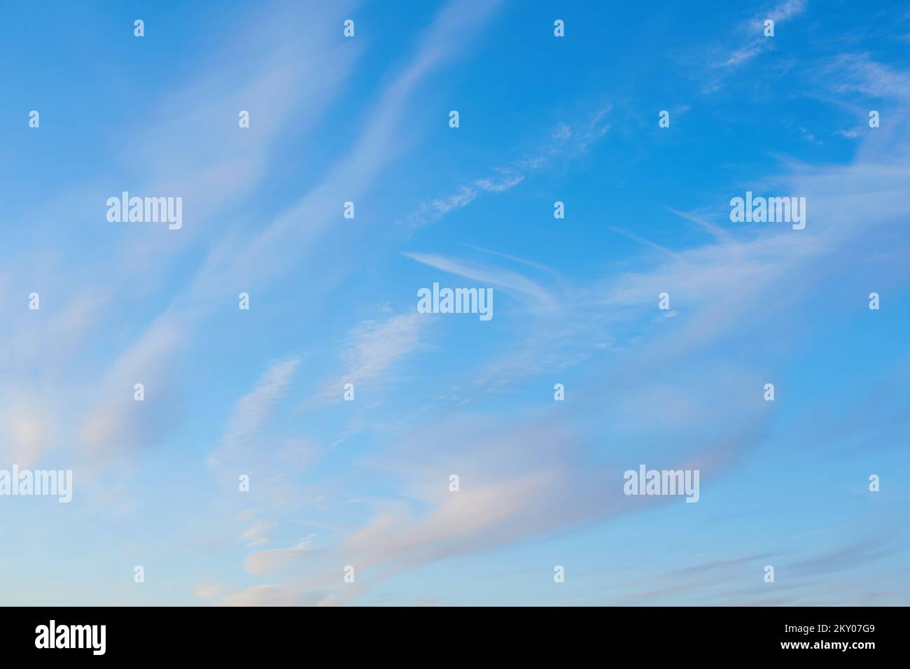 Panorama of daytime sky with clouds. Sky background, daylight sky with ...