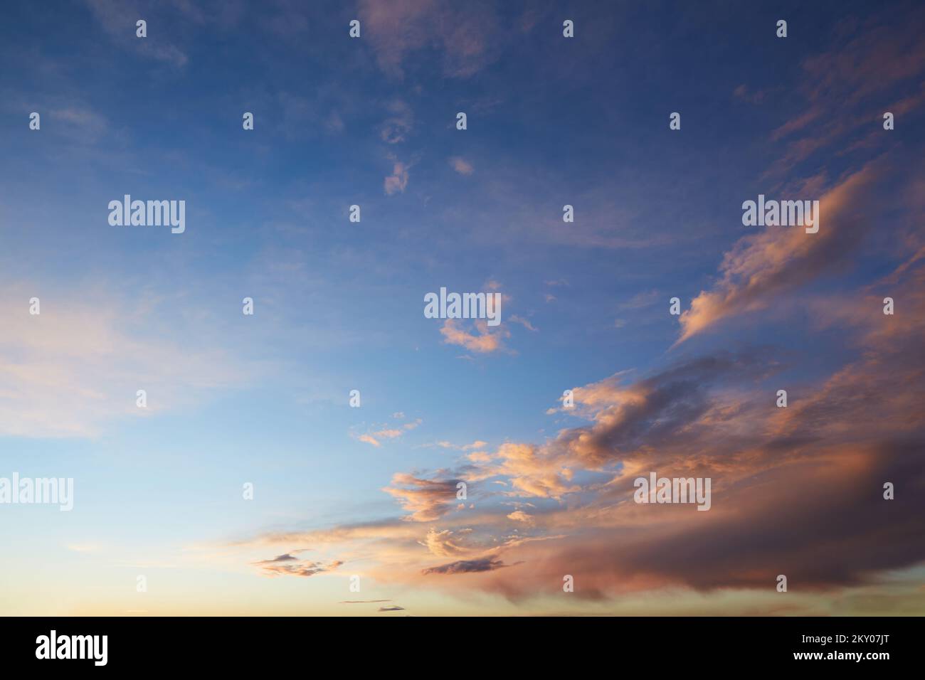 Panorama of daytime sky with clouds. sunset Sky background, daylight ...