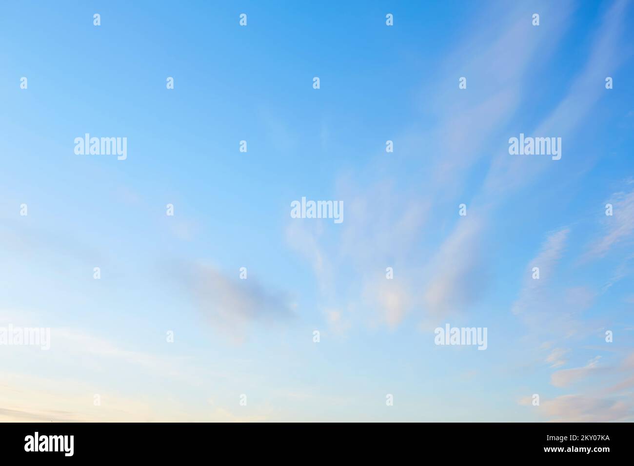 Panorama of daytime sky with clouds. Sky background, daylight sky with ...