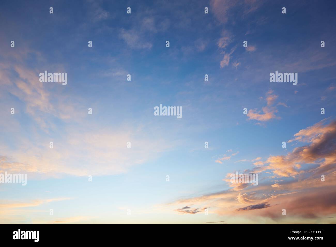 Panorama of daytime sky with clouds. sunset Sky background, daylight ...