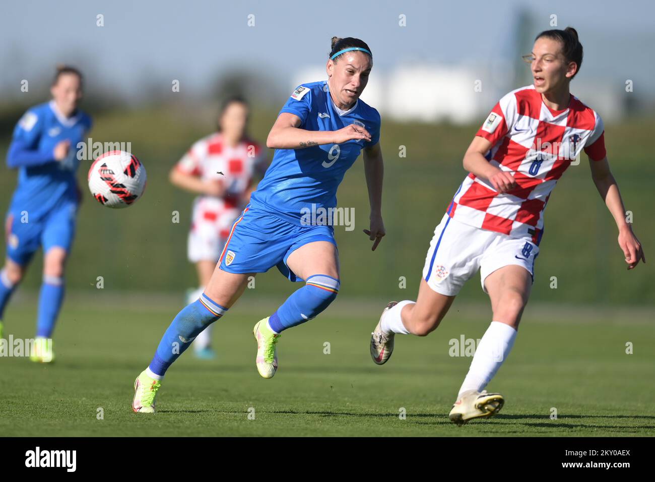 Laura Rus during the match in Velika Gorica near Zagreb, Croatia on ...