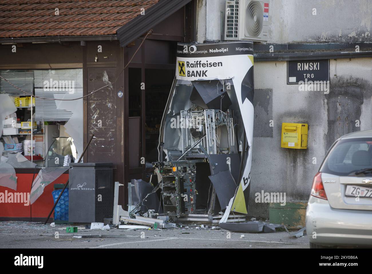 A police investigation is underway after the robbers blew up an ATM in ...