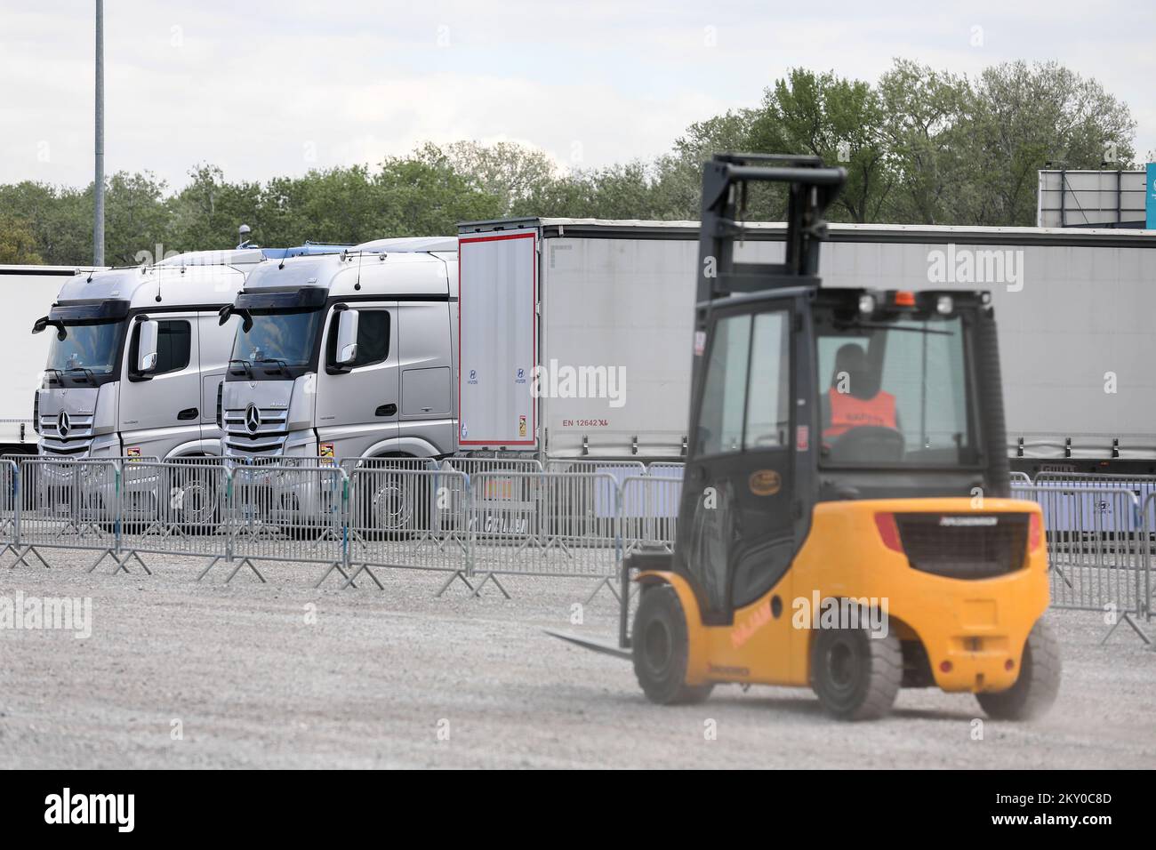 WRC Croatia 2022 Service park is being built at Zagrebacki velesajam in ...