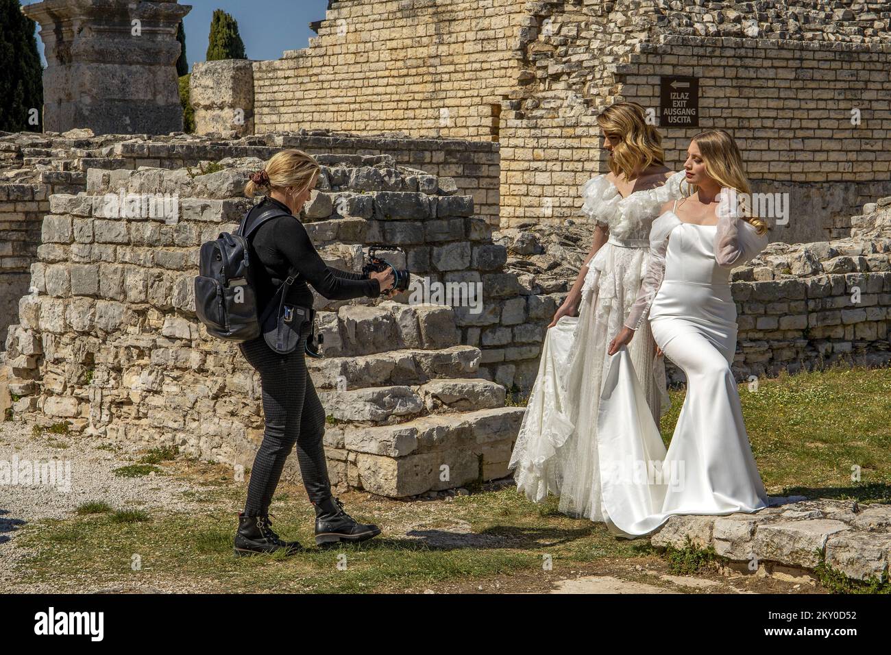 A stylized shooting at the Pula Amphitheater under the direction of ...