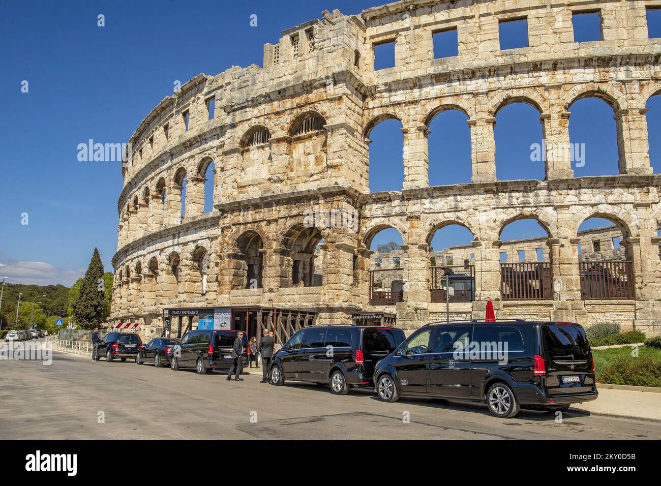 A stylized shooting at the Pula Amphitheater under the direction of ...