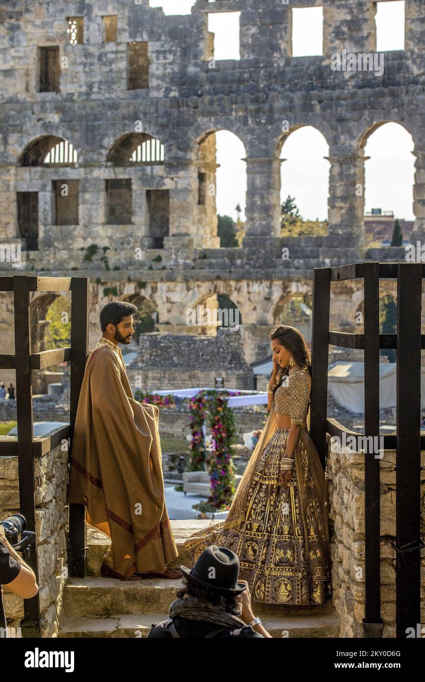 A stylized shooting at the Pula Amphitheater under the direction of ...