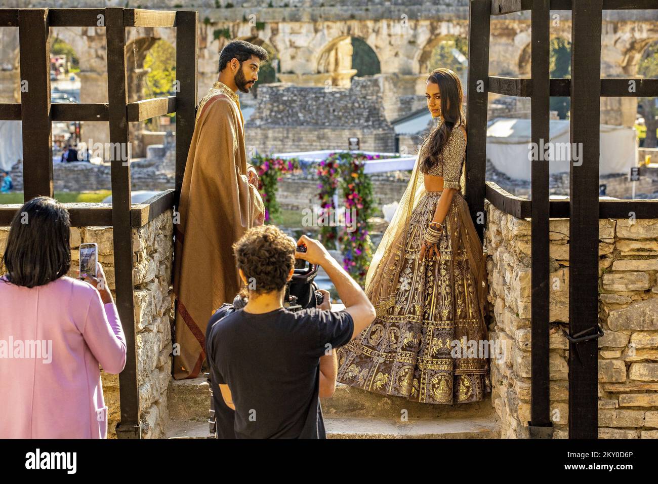 A stylized shooting at the Pula Amphitheater under the direction of ...