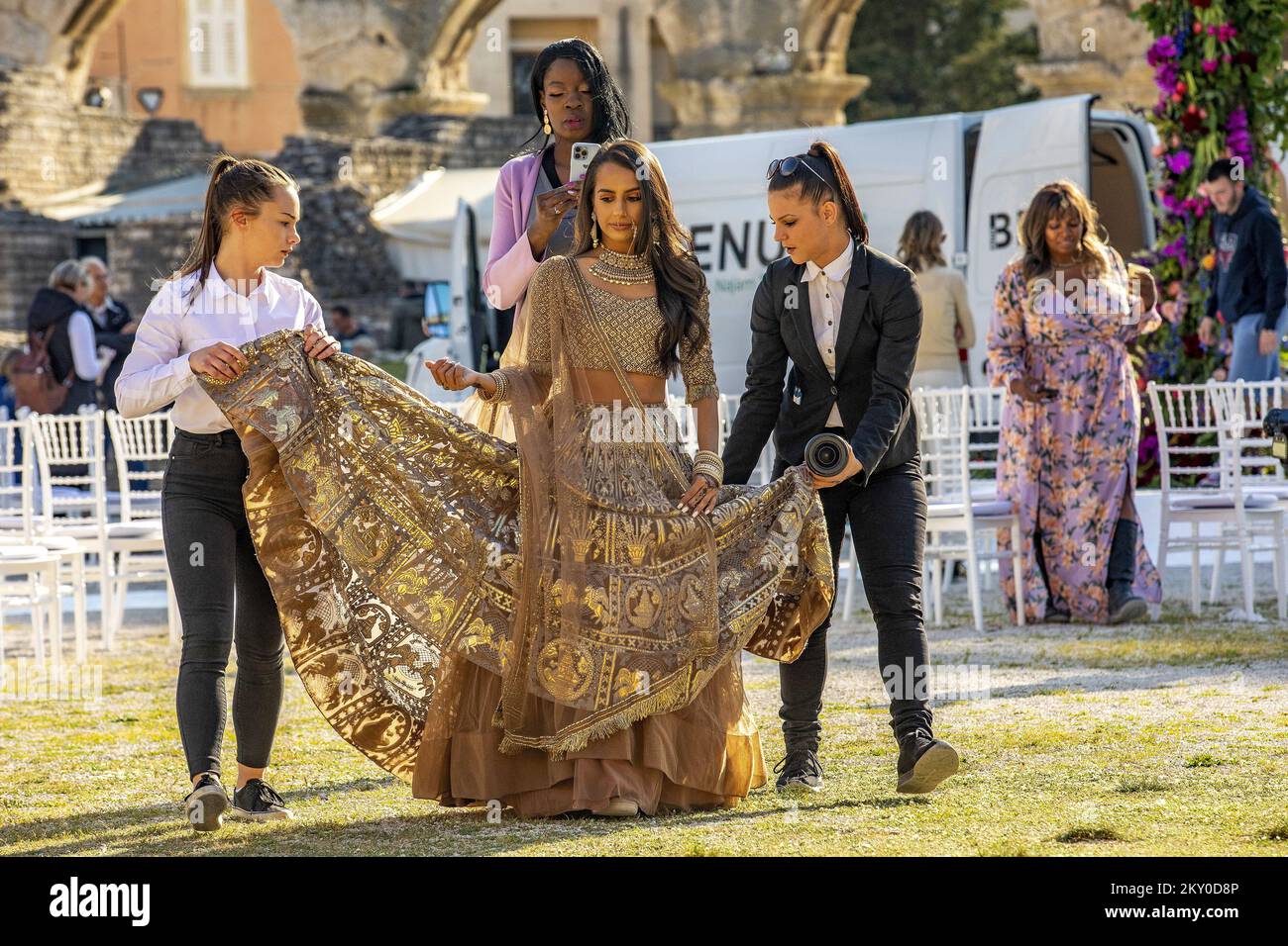 A stylized shooting at the Pula Amphitheater under the direction of ...