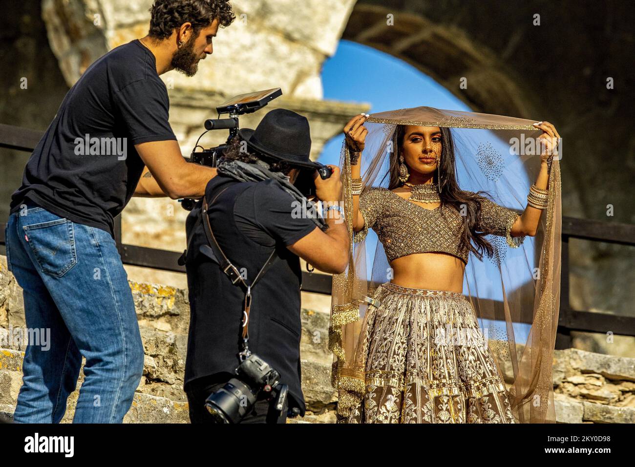 A stylized shooting at the Pula Amphitheater under the direction of ...