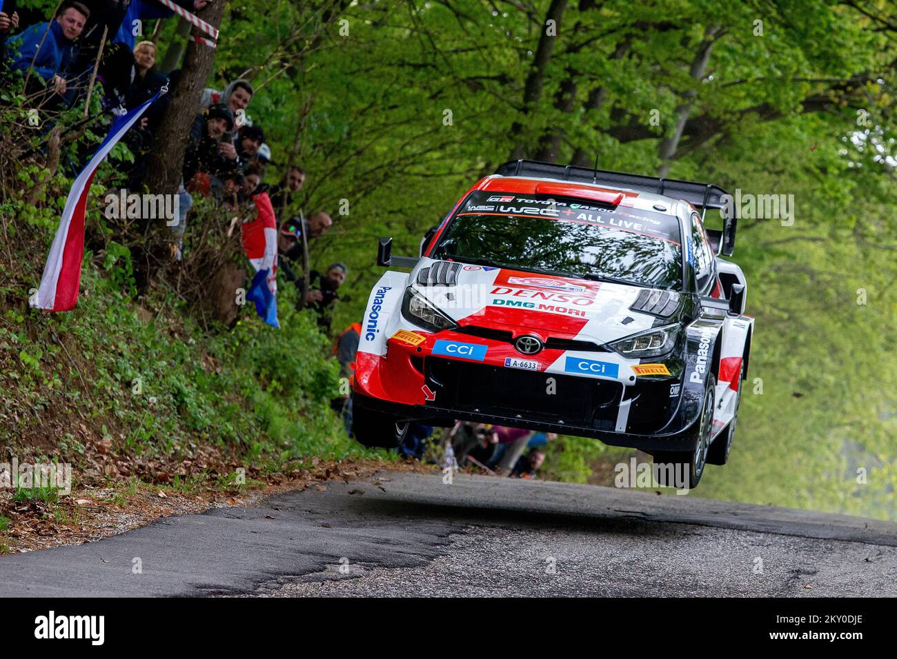 Kalle Rovanpera of Finland and Jonne Halttunen of Finland compete with ...