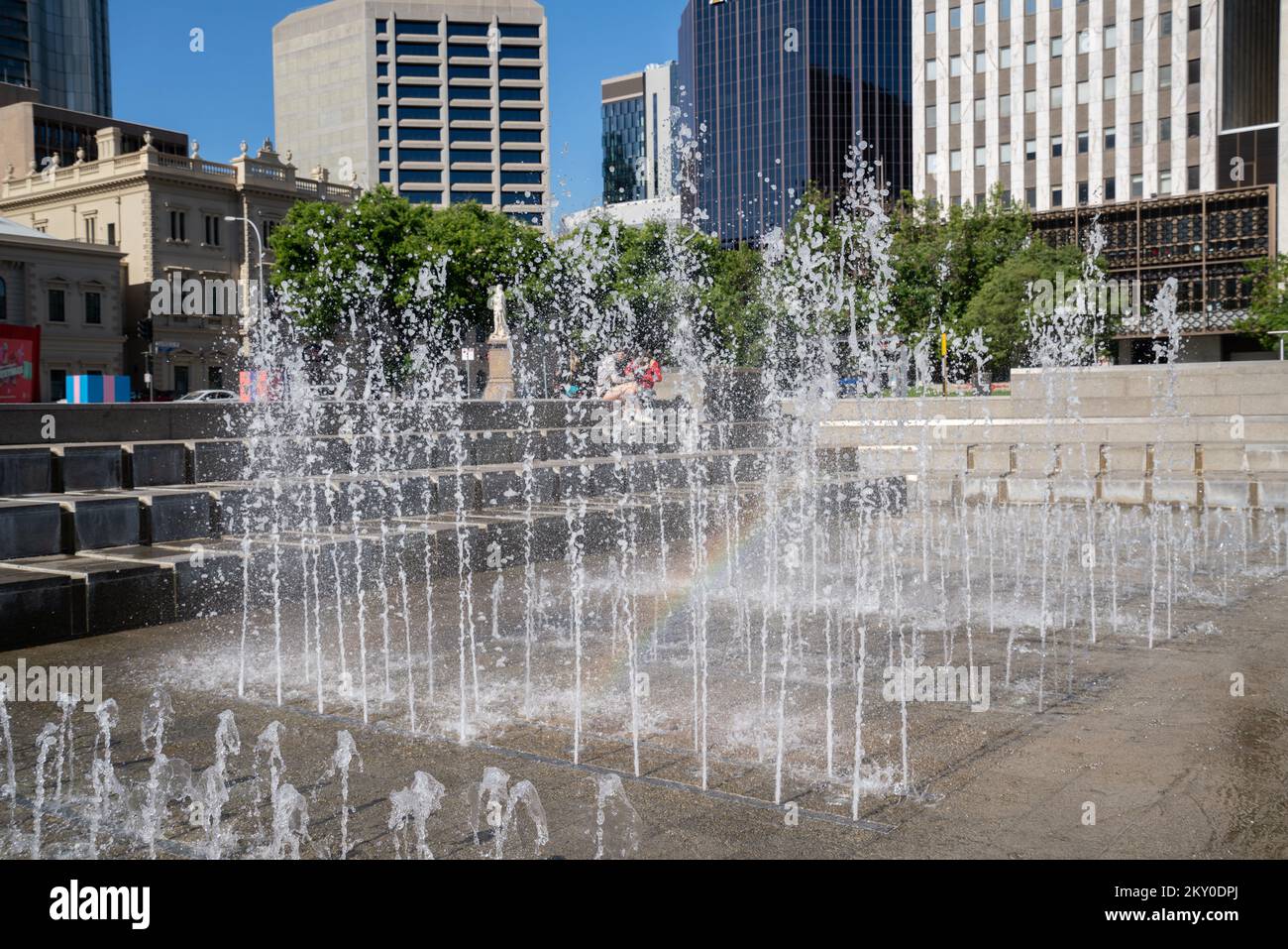 Waterscape fountain in Victoria square Adelaide, Australia Stock Photo ...