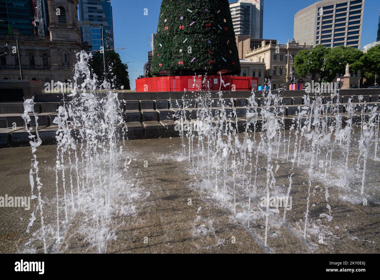 Waterscape fountain in Victoria square Adelaide, Australia Stock Photo ...