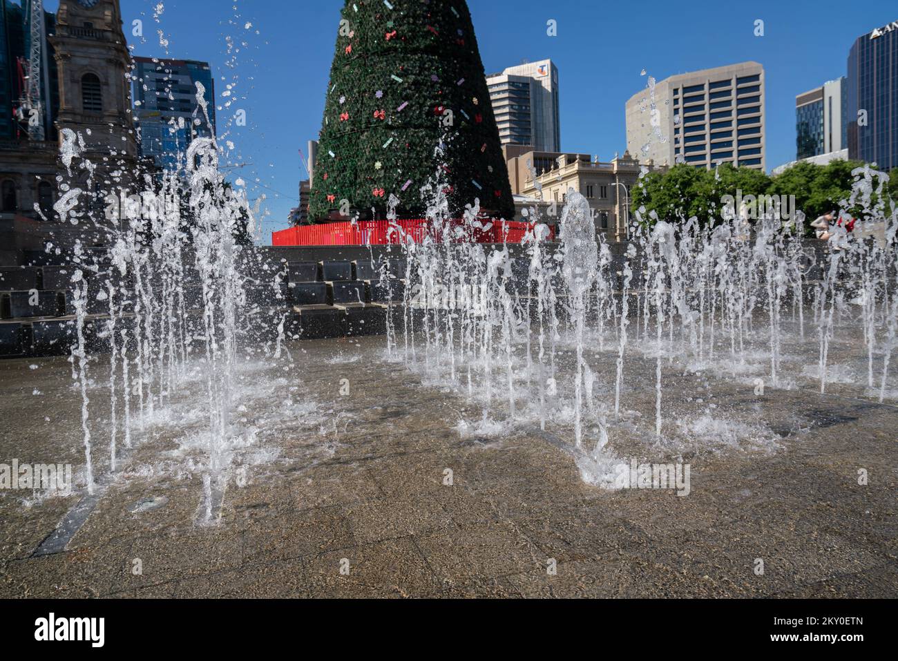 Waterscape fountain in Victoria square Adelaide, Australia Stock Photo ...