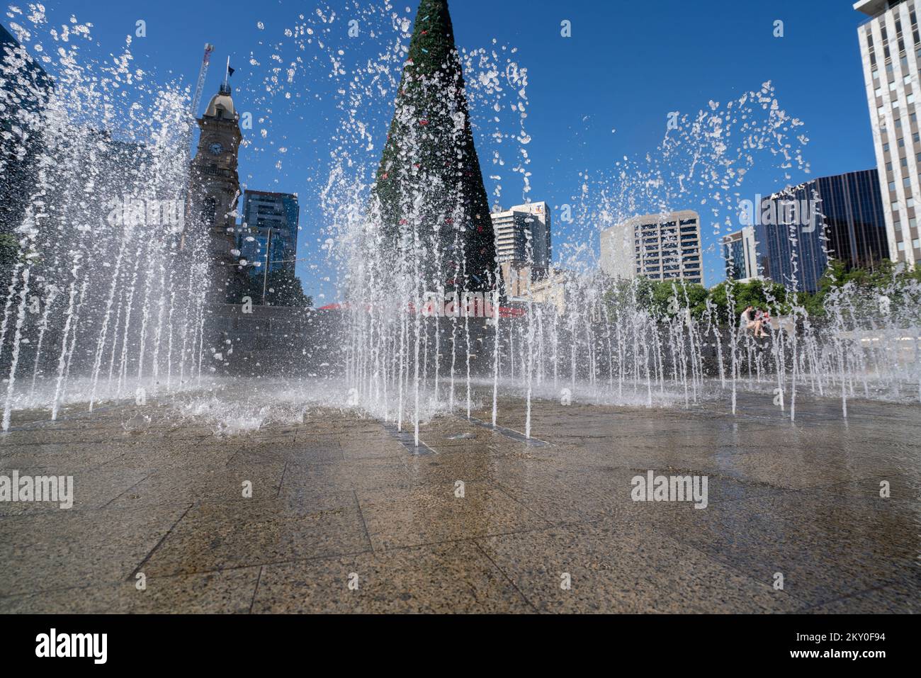 Waterscape fountain in Victoria square Adelaide, Australia Stock Photo ...